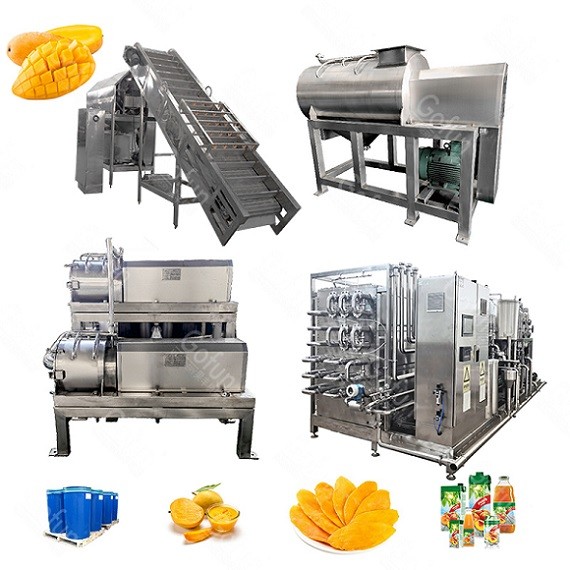 SUS304 / SS316 Mango Pulp Production Line 5 T/H Flexible Operation Support