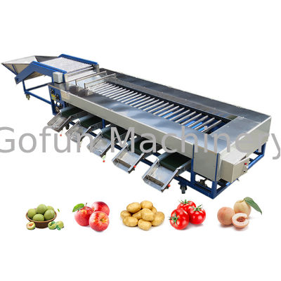 SUS304 Roller Sorting Machine Used For Sorting And Grading Round Fruits ...